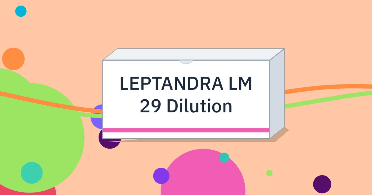 Symbolbild: Packung mit der Aufschrift LEPTANDRA LM 29 Dilution (PZN 13527045) – Verfügbarkeit und Bezug in Apotheken in Frankfurt am Main
