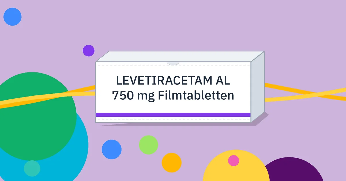 Symbolbild: Packung mit der Aufschrift LEVETIRACETAM AL 750 mg Filmtabletten (PZN 09228880) – Verfügbarkeit und Bezug in Apotheken in Frankfurt am Main