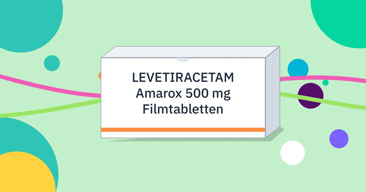 Symbolbild: Packung mit der Aufschrift LEVETIRACETAM Amarox 500 mg Filmtabletten (PZN 17852606) – Verfügbarkeit und Bezug in Apotheken in Frankfurt am Main