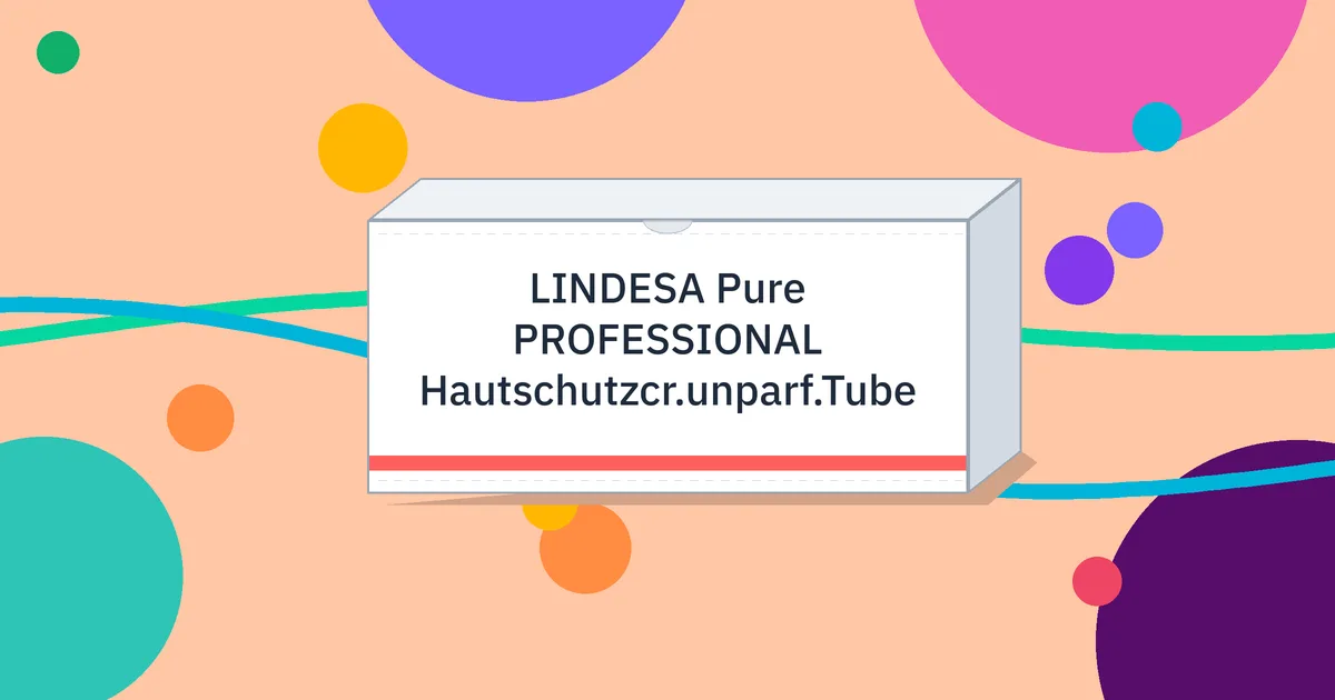 Symbolbild: Packung mit der Aufschrift LINDESA Pure PROFESSIONAL Hautschutzcr.unparf.Tube (PZN 14235505) – Verfügbarkeit und Bezug in Apotheken in Frankfurt am Main