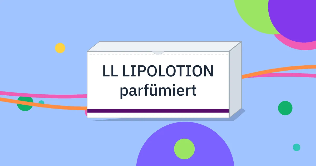 Symbolbild: Packung mit der Aufschrift LL LIPOLOTION parfümiert (PZN 12433543) – Verfügbarkeit und Bezug in Apotheken in Frankfurt am Main