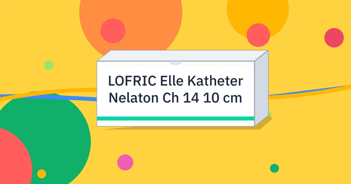 Symbolbild: Packung mit der Aufschrift LOFRIC Elle Katheter Nelaton Ch 14 10 cm (PZN 16387366) – Verfügbarkeit und Bezug in Apotheken in Frankfurt am Main