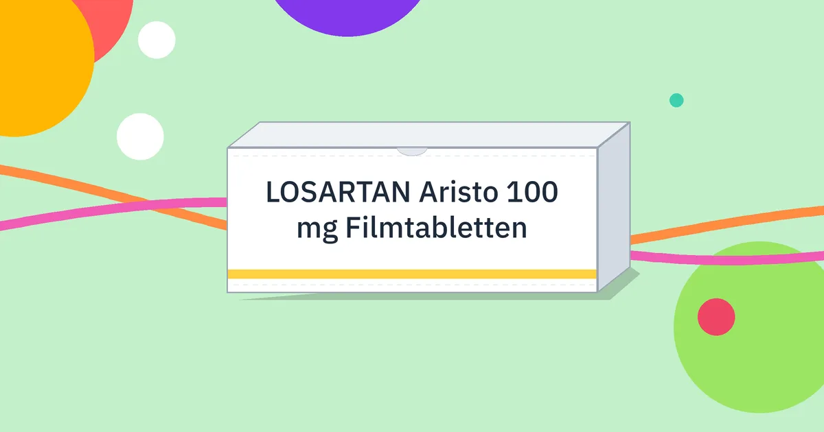 Symbolbild: Packung mit der Aufschrift LOSARTAN Aristo 100 mg Filmtabletten (PZN 06903341) – Verfügbarkeit und Bezug in Apotheken in Frankfurt am Main
