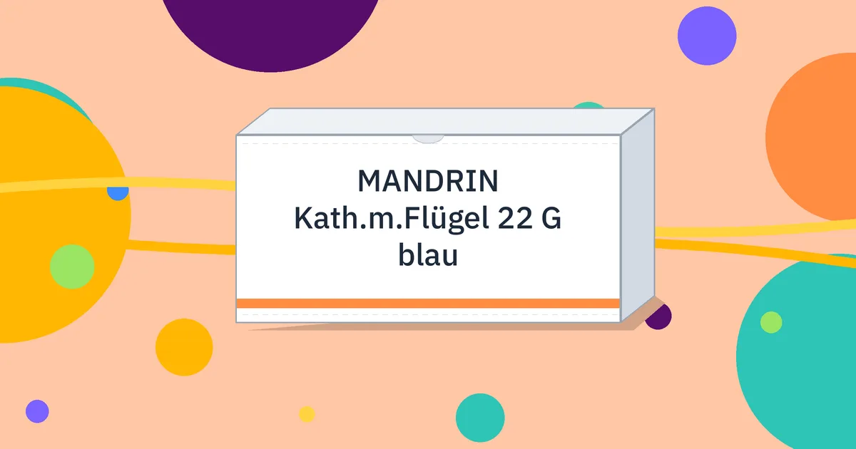 Symbolbild: Packung mit der Aufschrift MANDRIN Kath.m.Flügel 22 G blau (PZN 01179656) – Verfügbarkeit und Bezug in Apotheken in Frankfurt am Main