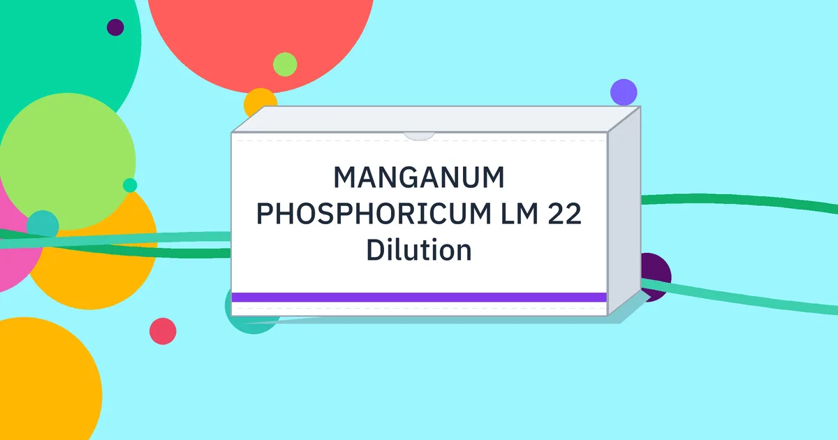 Symbolbild: Packung mit der Aufschrift MANGANUM PHOSPHORICUM LM 22 Dilution (PZN 12945674) – Verfügbarkeit und Bezug in Apotheken in Frankfurt am Main