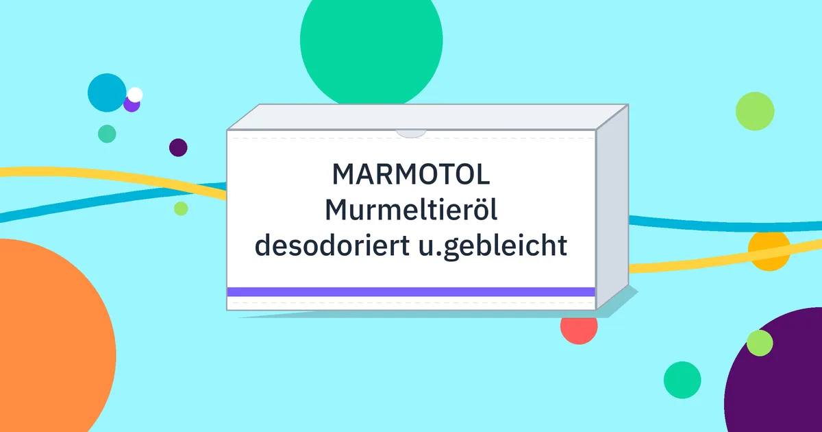 Symbolbild: Packung mit der Aufschrift MARMOTOL Murmeltieröl desodoriert u.gebleicht (PZN 07637887) – Verfügbarkeit und Bezug in Apotheken in Frankfurt am Main