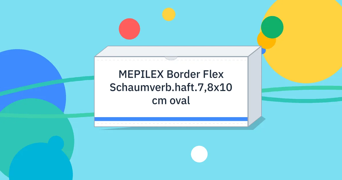 Symbolbild: Packung mit der Aufschrift MEPILEX Border Flex Schaumverb.haft.7,8x10 cm oval (PZN 16596041) – Verfügbarkeit und Bezug in Apotheken in Frankfurt am Main