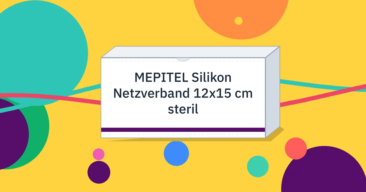 Symbolbild: Packung mit der Aufschrift MEPITEL Silikon Netzverband 12x15 cm steril (PZN 04720777) – Verfügbarkeit und Bezug in Apotheken in Frankfurt am Main