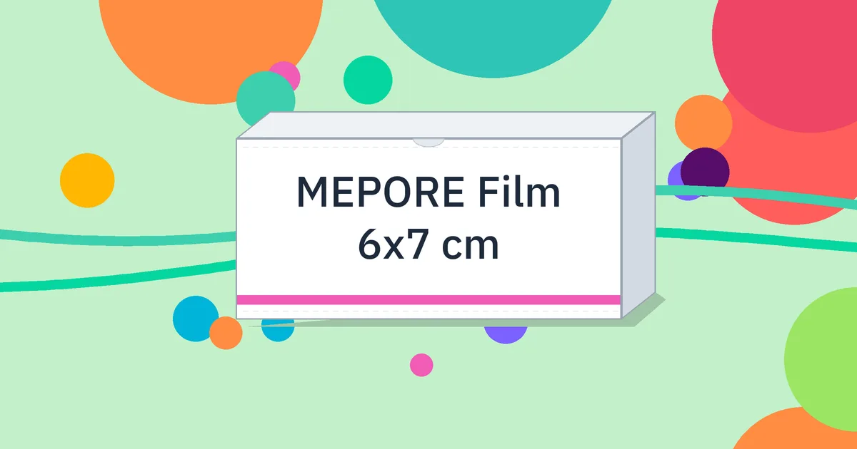 Symbolbild: Packung mit der Aufschrift MEPORE Film 6x7 cm (PZN 06425249) – Verfügbarkeit und Bezug in Apotheken in Frankfurt am Main
