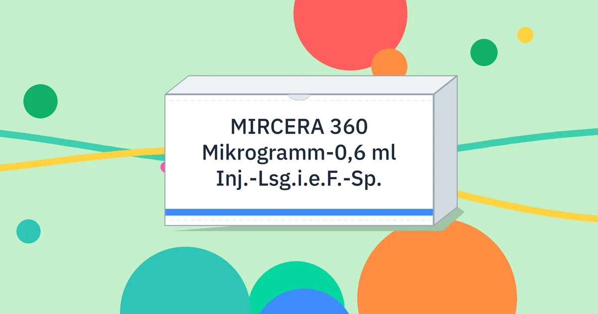 Symbolbild: Packung mit der Aufschrift MIRCERA 360 Mikrogramm-0,6 ml Inj.-Lsg.i.e.F.-Sp. (PZN 11536583) – Verfügbarkeit und Bezug in Apotheken in Frankfurt am Main