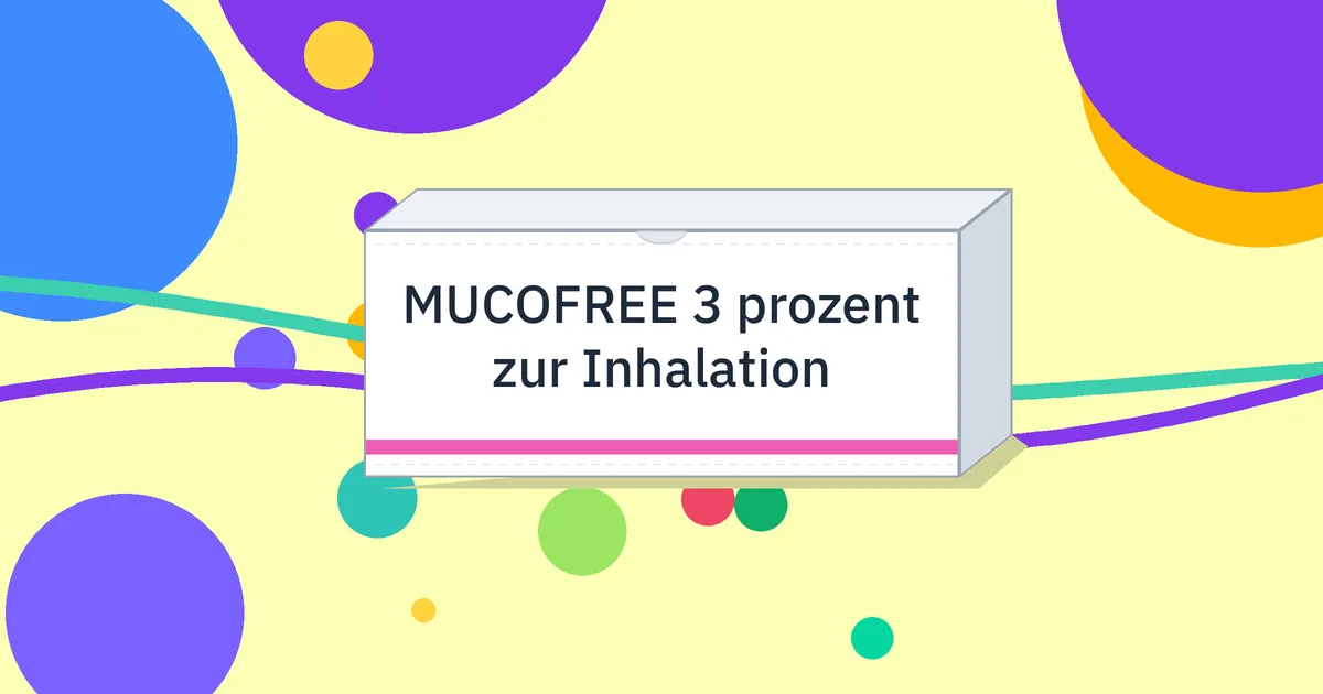 Symbolbild: Packung mit der Aufschrift MUCOFREE 3 prozent zur Inhalation (PZN 17122753) – Verfügbarkeit und Bezug in Apotheken in Frankfurt am Main