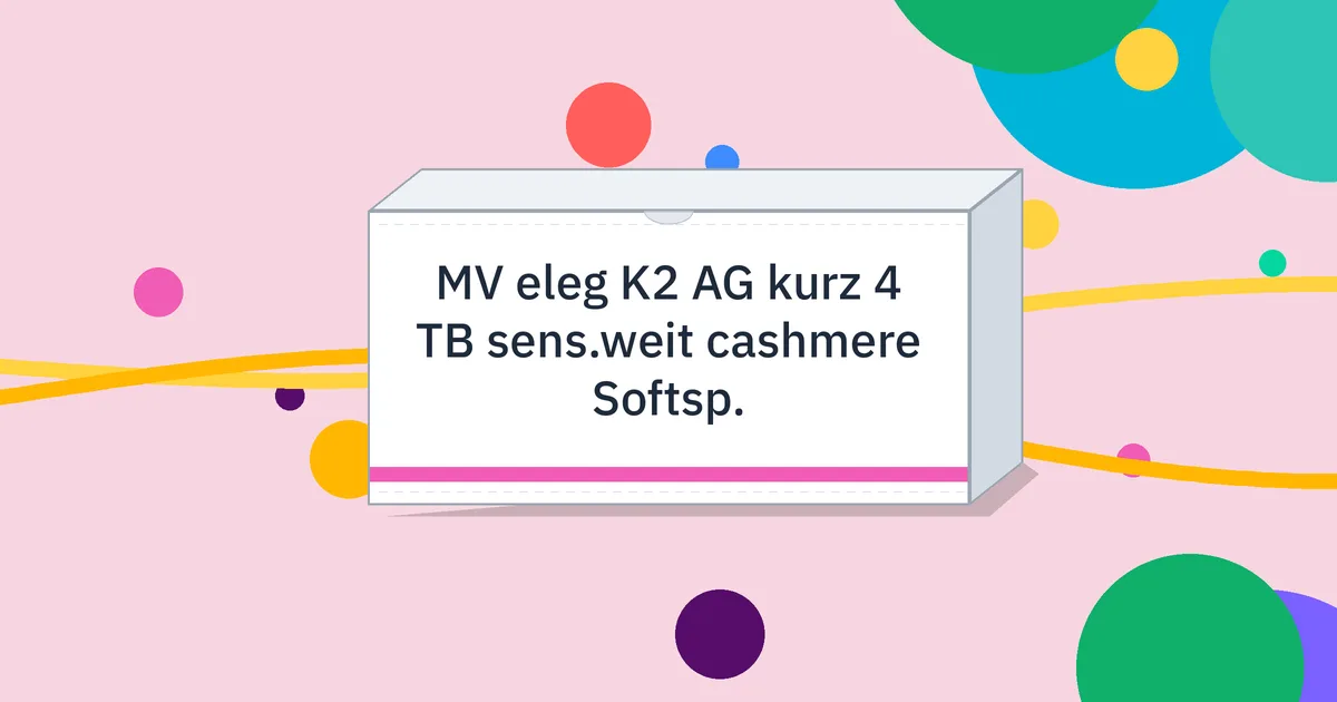 Symbolbild: Packung mit der Aufschrift MV eleg K2 AG kurz 4 TB sens.weit cashmere Softsp. (PZN 15273904) – Verfügbarkeit und Bezug in Apotheken in Frankfurt am Main