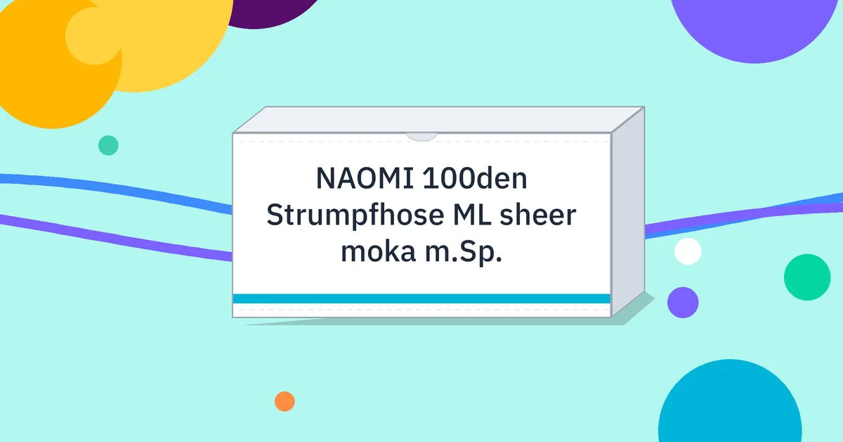 Symbolbild: Packung mit der Aufschrift NAOMI 100den Strumpfhose ML sheer moka m.Sp. (PZN 16177249) – Verfügbarkeit und Bezug in Apotheken in Frankfurt am Main