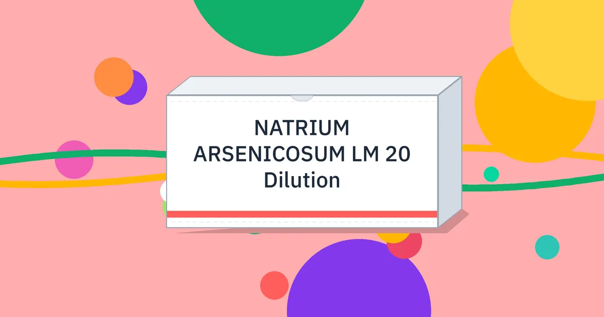 Symbolbild: Packung mit der Aufschrift NATRIUM ARSENICOSUM LM 20 Dilution (PZN 12959452) – Verfügbarkeit und Bezug in Apotheken in Frankfurt am Main
