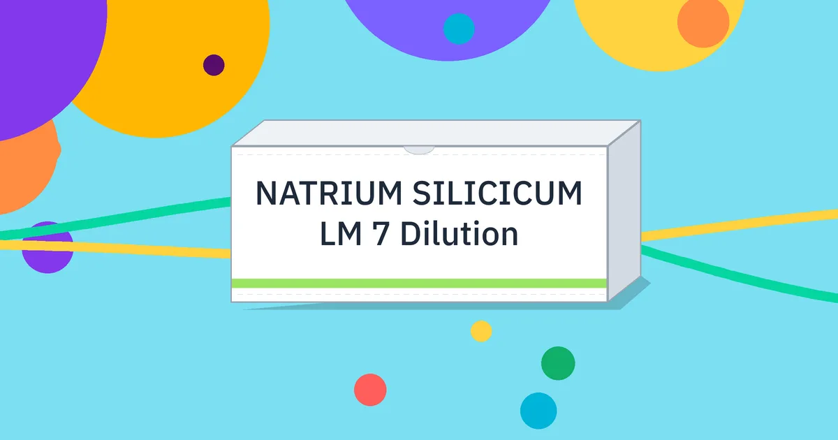 Symbolbild: Packung mit der Aufschrift NATRIUM SILICICUM LM 7 Dilution (PZN 12966794) – Verfügbarkeit und Bezug in Apotheken in Frankfurt am Main