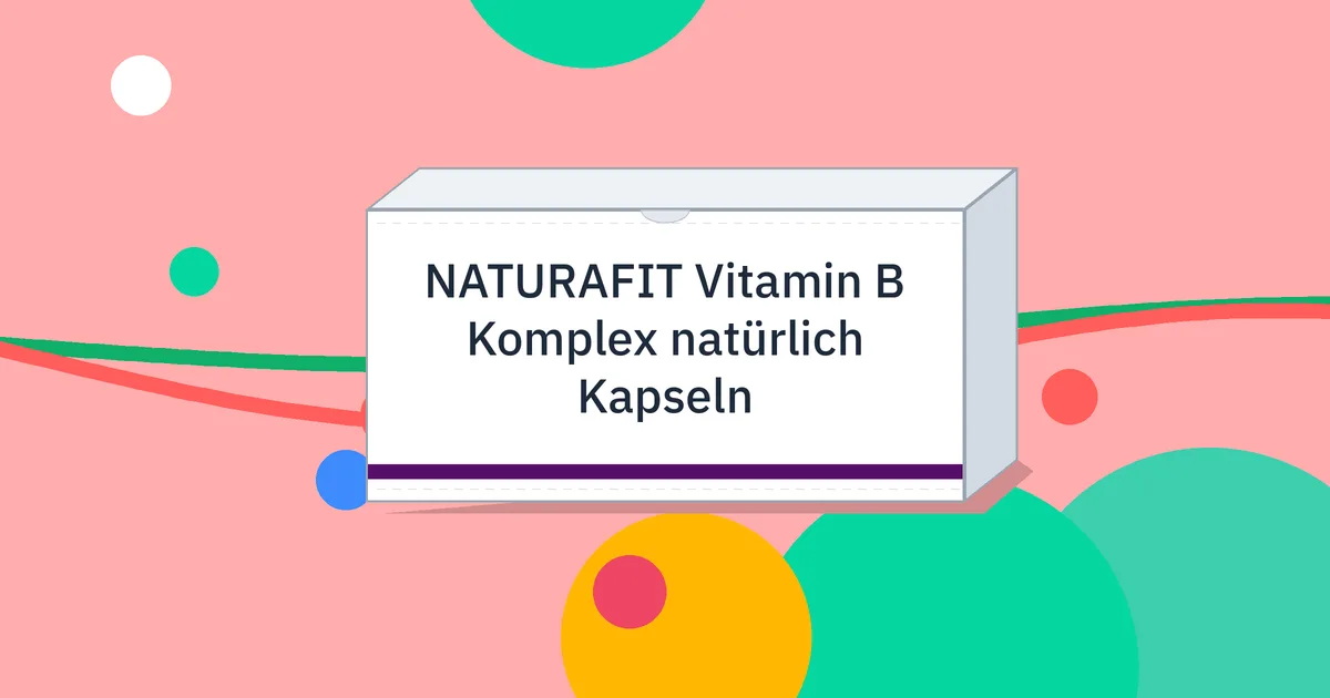 Symbolbild: Packung mit der Aufschrift NATURAFIT Vitamin B Komplex natürlich Kapseln (PZN 12516424) – Verfügbarkeit und Bezug in Apotheken in Frankfurt am Main