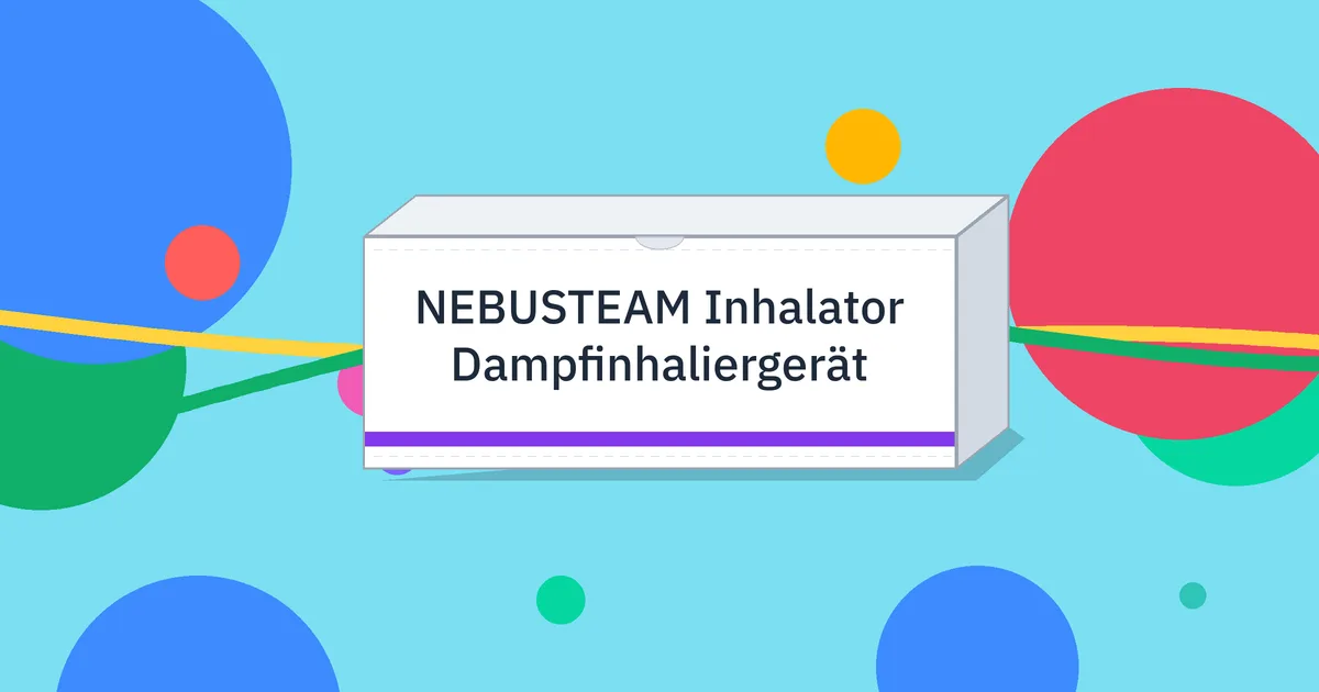 Symbolbild: Packung mit der Aufschrift NEBUSTEAM Inhalator Dampfinhaliergerät (PZN 14144292) – Verfügbarkeit und Bezug in Apotheken in Frankfurt am Main
