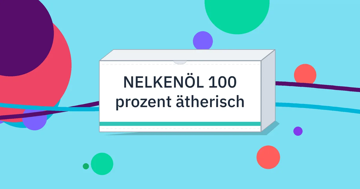 Symbolbild: Packung mit der Aufschrift NELKENÖL 100 prozent ätherisch (PZN 09627456) – Verfügbarkeit und Bezug in Apotheken in Frankfurt am Main