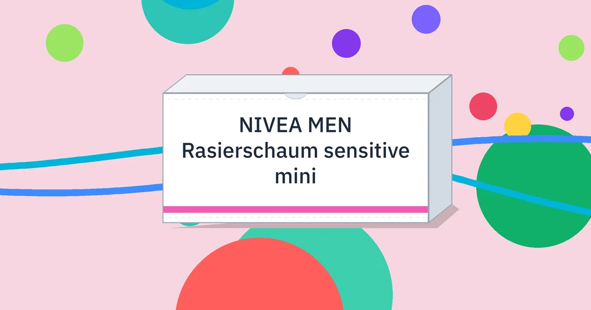 Symbolbild: Packung mit der Aufschrift NIVEA MEN Rasierschaum sensitive mini (PZN 17626198) – Verfügbarkeit und Bezug in Apotheken in Frankfurt am Main