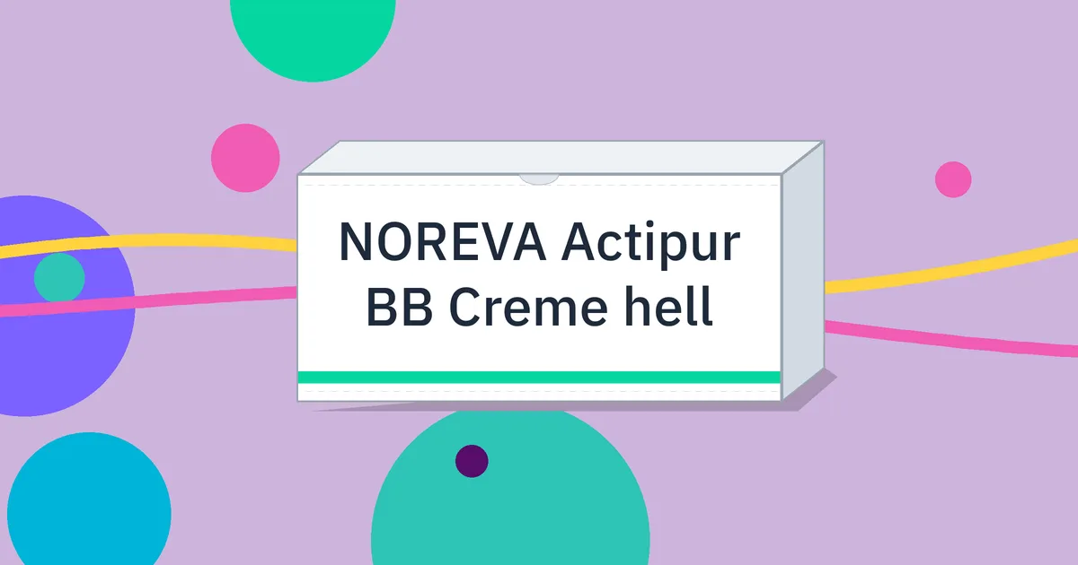 Symbolbild: Packung mit der Aufschrift NOREVA Actipur BB Creme hell (PZN 16652992) – Verfügbarkeit und Bezug in Apotheken in Frankfurt am Main