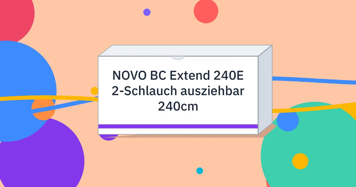 Symbolbild: Packung mit der Aufschrift NOVO BC Extend 240E 2-Schlauch ausziehbar 240cm (PZN 18490996) – Verfügbarkeit und Bezug in Apotheken in Frankfurt am Main