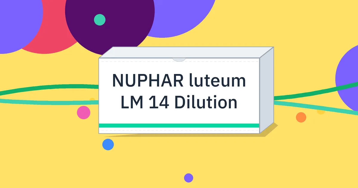 Symbolbild: Packung mit der Aufschrift NUPHAR luteum LM 14 Dilution (PZN 13620520) – Verfügbarkeit und Bezug in Apotheken in Frankfurt am Main
