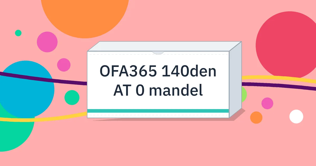 Symbolbild: Packung mit der Aufschrift OFA365 140den AT 0 mandel (PZN 16723166) – Verfügbarkeit und Bezug in Apotheken in Frankfurt am Main
