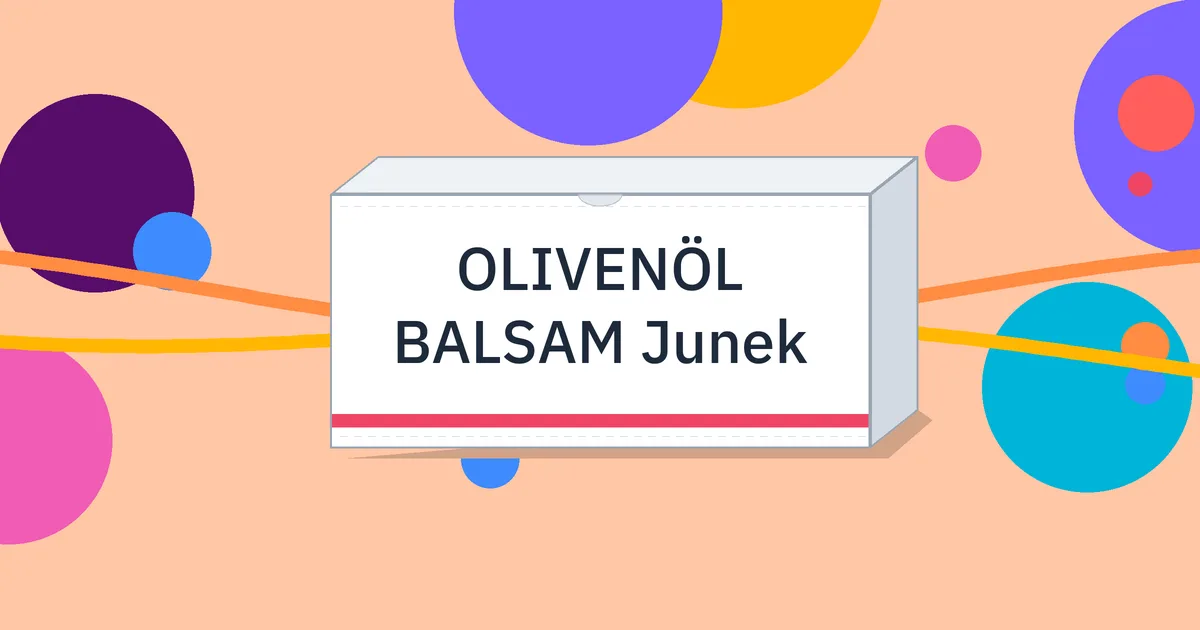 Symbolbild: Packung mit der Aufschrift OLIVENÖL BALSAM Junek (PZN 18604017) – Verfügbarkeit und Bezug in Apotheken in Frankfurt am Main