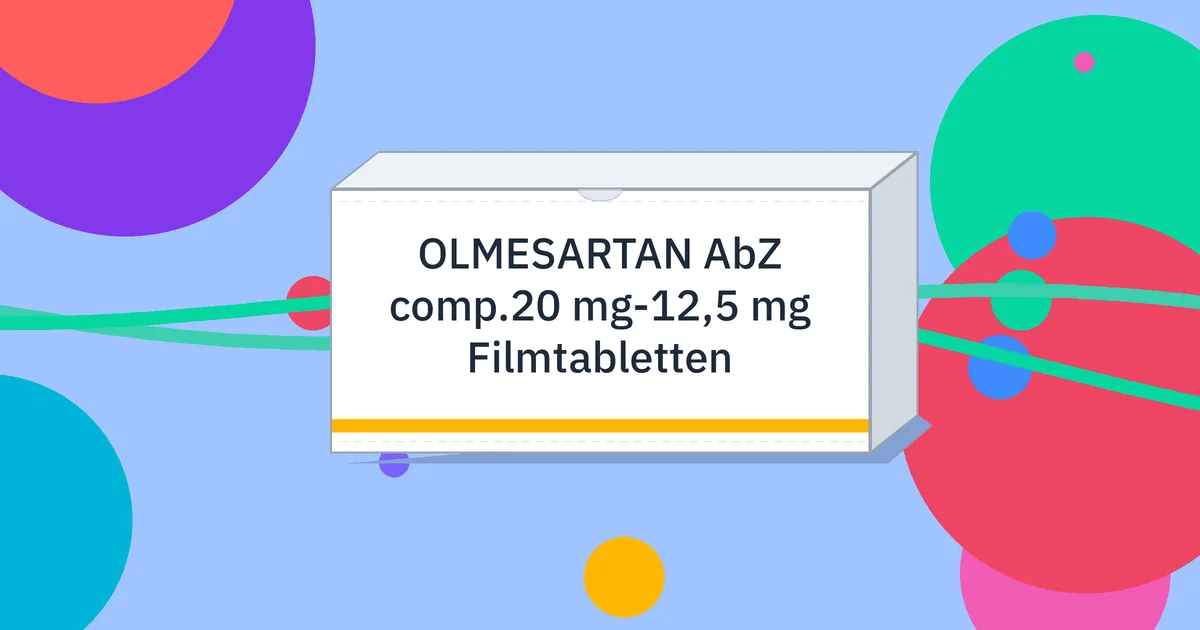 Symbolbild: Packung mit der Aufschrift OLMESARTAN AbZ comp.20 mg-12,5 mg Filmtabletten (PZN 12370699) – Verfügbarkeit und Bezug in Apotheken in Frankfurt am Main