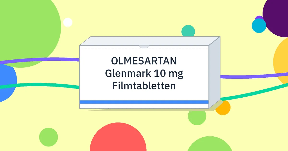 Symbolbild: Packung mit der Aufschrift OLMESARTAN Glenmark 10 mg Filmtabletten (PZN 12360057) – Verfügbarkeit und Bezug in Apotheken in Frankfurt am Main