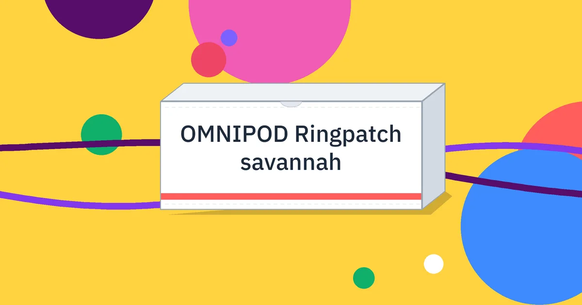 Symbolbild: Packung mit der Aufschrift OMNIPOD Ringpatch savannah (PZN 19866469) – Verfügbarkeit und Bezug in Apotheken in Frankfurt am Main