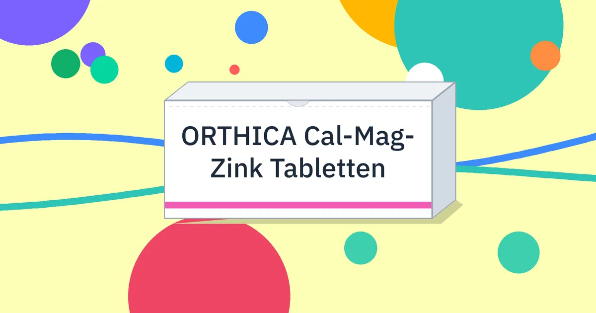 Symbolbild: Packung mit der Aufschrift ORTHICA Cal-Mag-Zink Tabletten (PZN 13859422) – Verfügbarkeit und Bezug in Apotheken in Frankfurt am Main