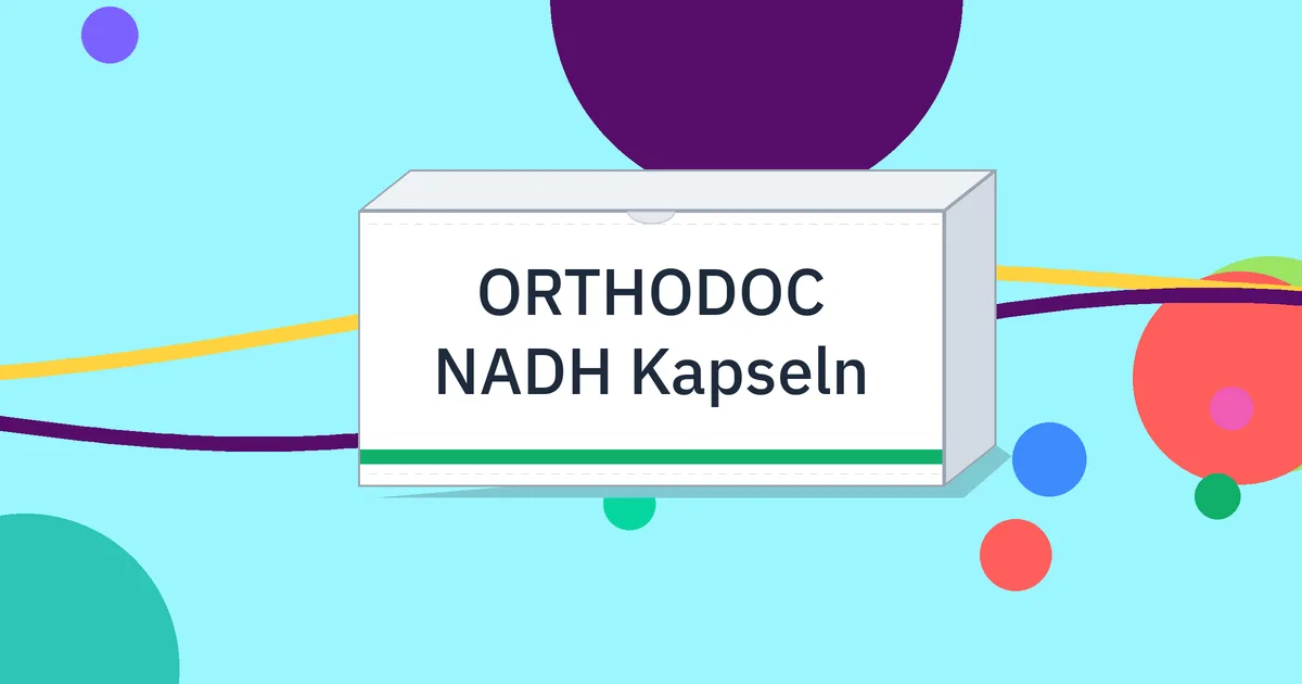 Symbolbild: Packung mit der Aufschrift ORTHODOC NADH Kapseln (PZN 18853364) – Verfügbarkeit und Bezug in Apotheken in Frankfurt am Main