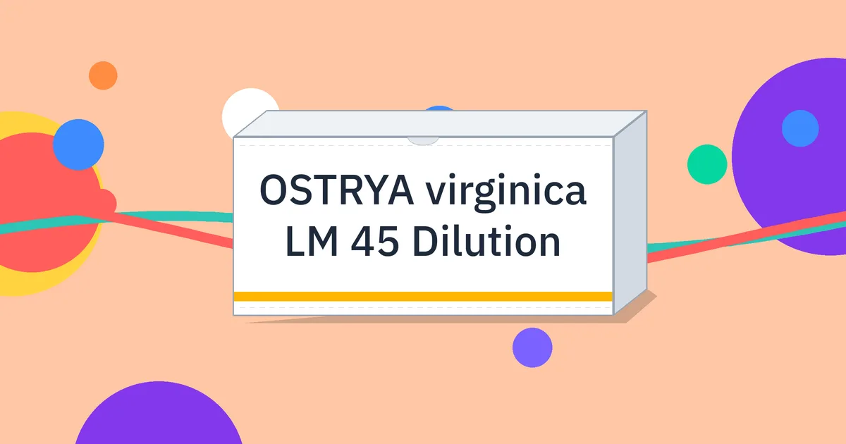 Symbolbild: Packung mit der Aufschrift OSTRYA virginica LM 45 Dilution (PZN 13628728) – Verfügbarkeit und Bezug in Apotheken in Frankfurt am Main