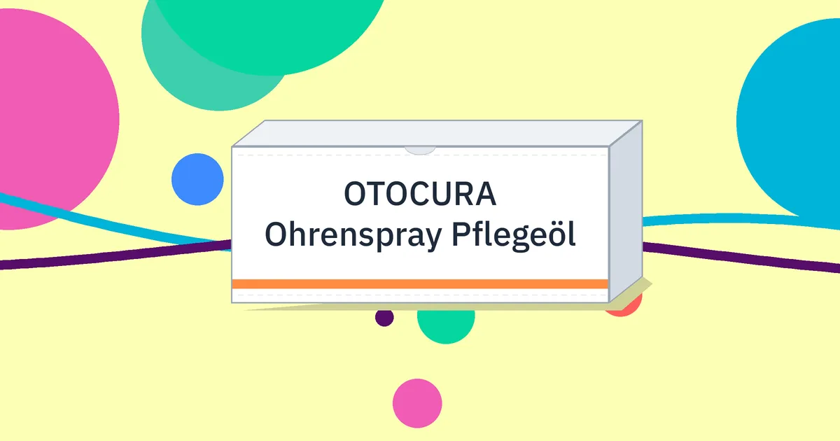 Symbolbild: Packung mit der Aufschrift OTOCURA Ohrenspray Pflegeöl (PZN 16230334) – Verfügbarkeit und Bezug in Apotheken in Frankfurt am Main