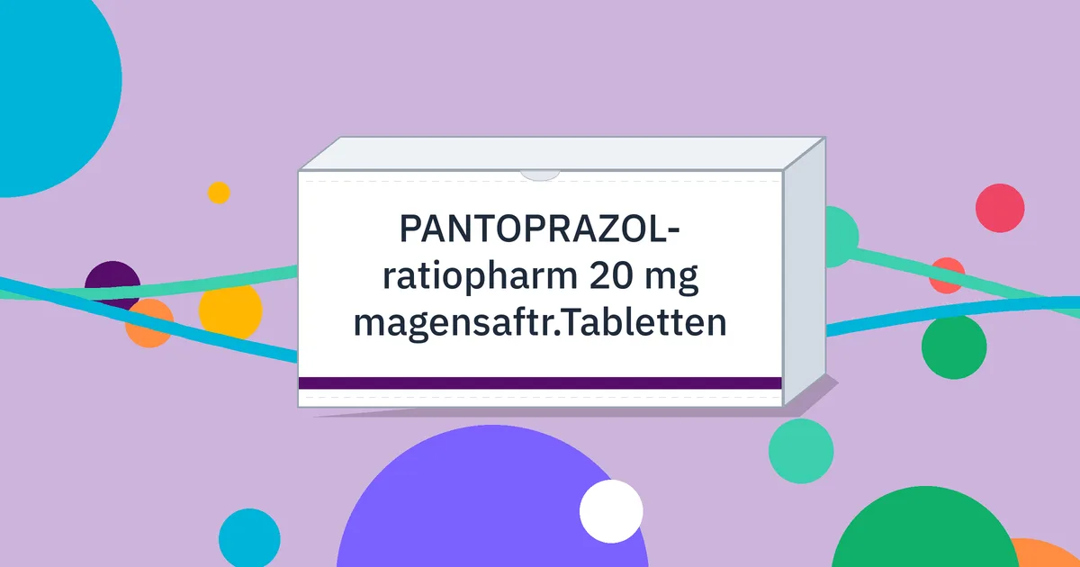 Symbolbild: Packung mit der Aufschrift PANTOPRAZOL-ratiopharm 20 mg magensaftr.Tabletten (PZN 07189472) – Verfügbarkeit und Bezug in Apotheken in Frankfurt am Main