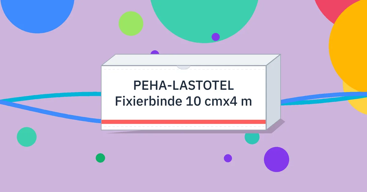 Symbolbild: Packung mit der Aufschrift PEHA-LASTOTEL Fixierbinde 10 cmx4 m (PZN 20828586) – Verfügbarkeit und Bezug in Apotheken in Frankfurt am Main