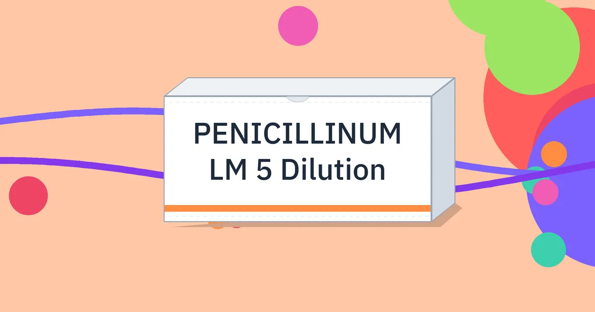 Symbolbild: Packung mit der Aufschrift PENICILLINUM LM 5 Dilution (PZN 12977131) – Verfügbarkeit und Bezug in Apotheken in Frankfurt am Main
