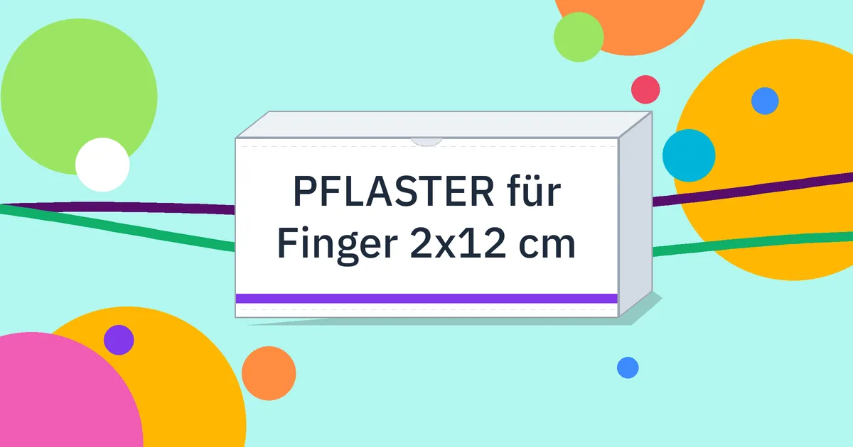 Symbolbild: Packung mit der Aufschrift PFLASTER für Finger 2x12 cm (PZN 07566124) – Verfügbarkeit und Bezug in Apotheken in Frankfurt am Main