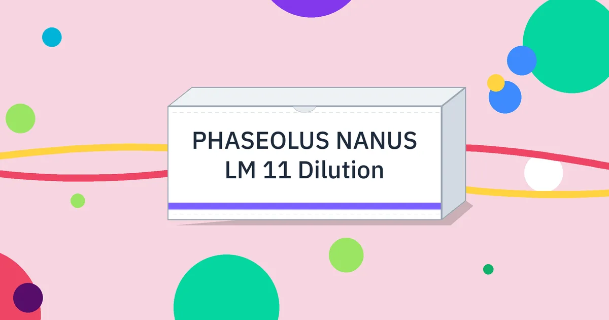 Symbolbild: Packung mit der Aufschrift PHASEOLUS NANUS LM 11 Dilution (PZN 13636946) – Verfügbarkeit und Bezug in Apotheken in Frankfurt am Main