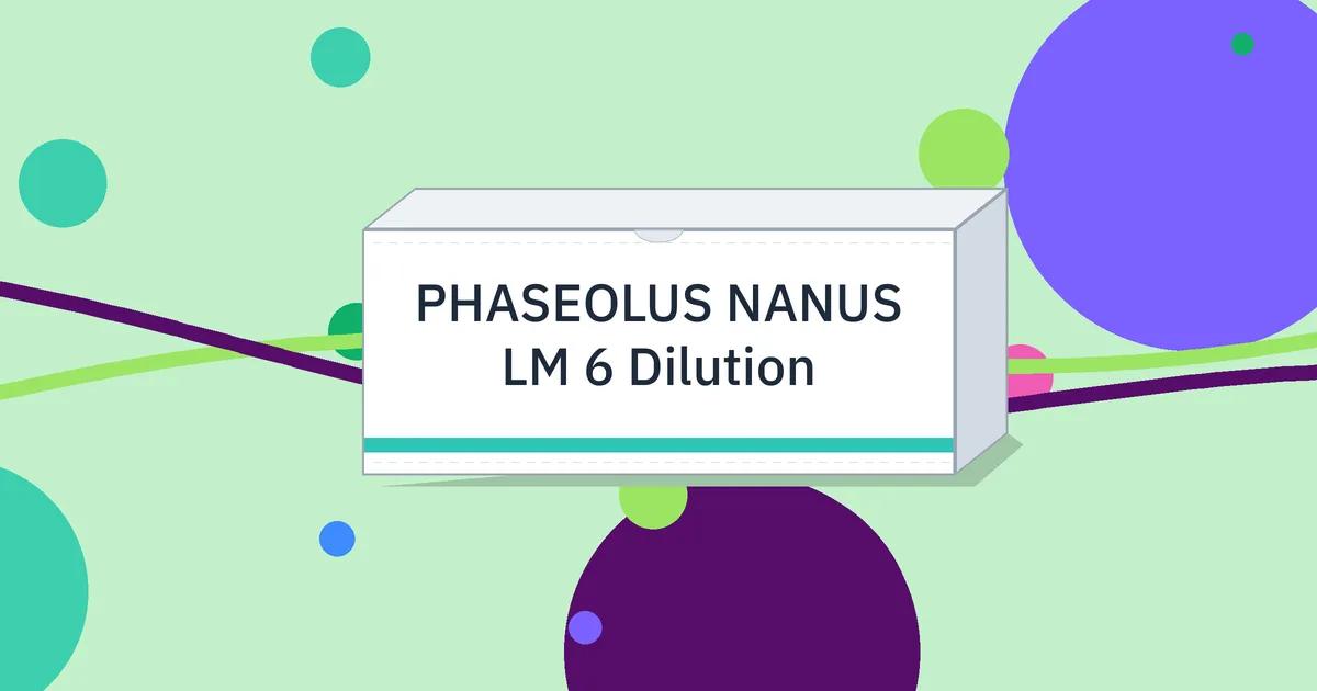 Symbolbild: Packung mit der Aufschrift PHASEOLUS NANUS LM 6 Dilution (PZN 13636886) – Verfügbarkeit und Bezug in Apotheken in Frankfurt am Main