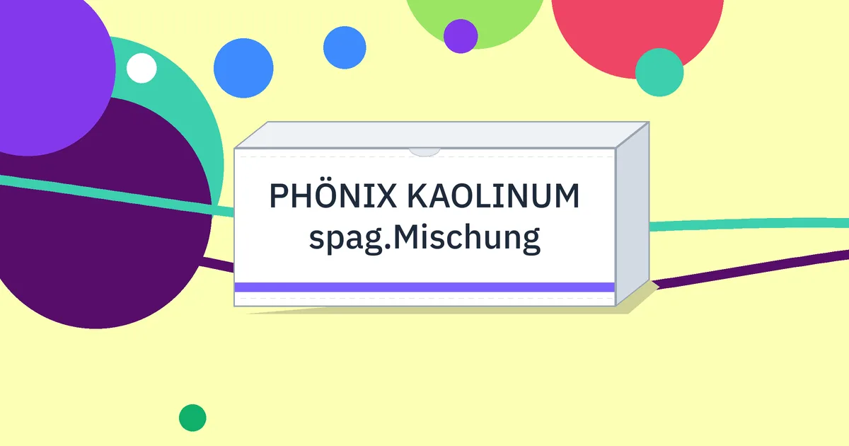 Symbolbild: Packung mit der Aufschrift PHÖNIX KAOLINUM spag.Mischung (PZN 04223553) – Verfügbarkeit und Bezug in Apotheken in Frankfurt am Main