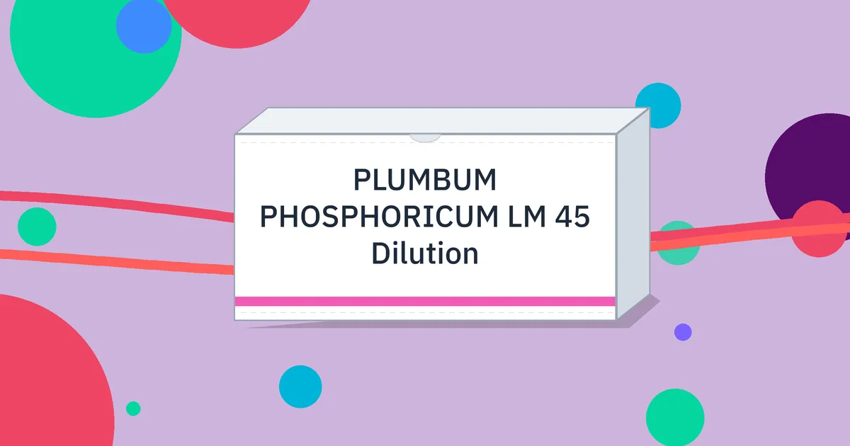 Symbolbild: Packung mit der Aufschrift PLUMBUM PHOSPHORICUM LM 45 Dilution (PZN 13042744) – Verfügbarkeit und Bezug in Apotheken in Frankfurt am Main