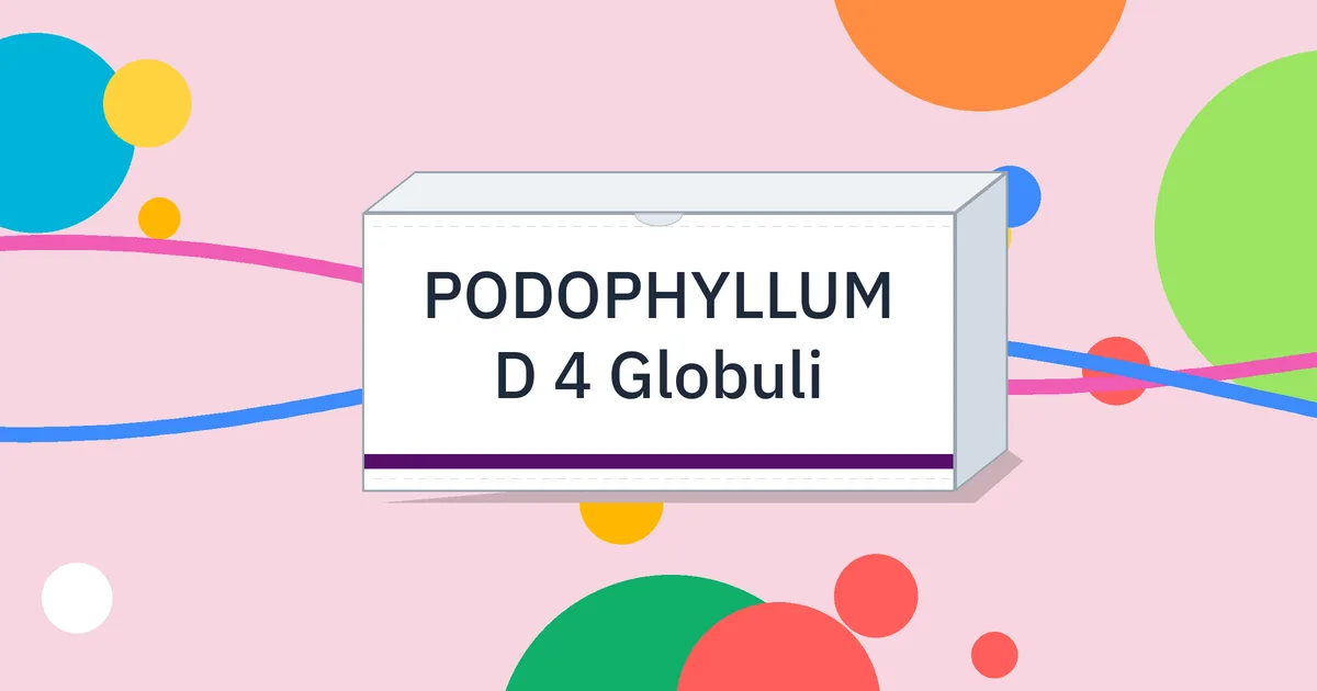 Symbolbild: Packung mit der Aufschrift PODOPHYLLUM D 4 Globuli (PZN 02929562) – Verfügbarkeit und Bezug in Apotheken in Frankfurt am Main