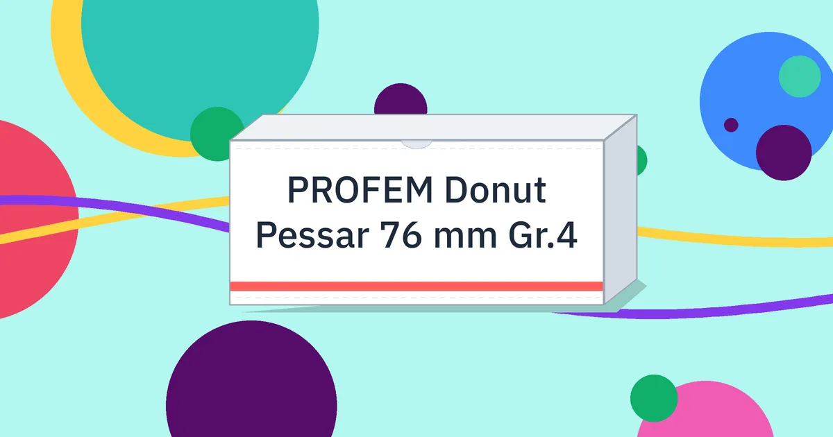 Symbolbild: Packung mit der Aufschrift PROFEM Donut Pessar 76 mm Gr.4 (PZN 11671269) – Verfügbarkeit und Bezug in Apotheken in Frankfurt am Main