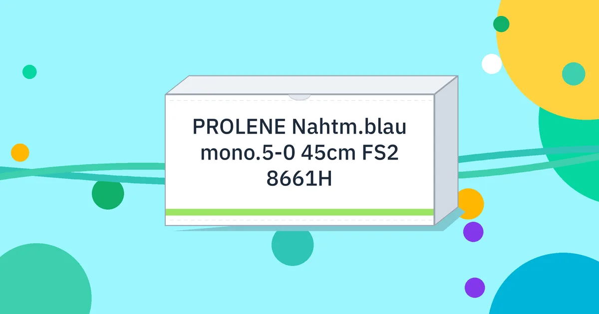 Symbolbild: Packung mit der Aufschrift PROLENE Nahtm.blau mono.5-0 45cm FS2 8661H (PZN 16039079) – Verfügbarkeit und Bezug in Apotheken in Frankfurt am Main