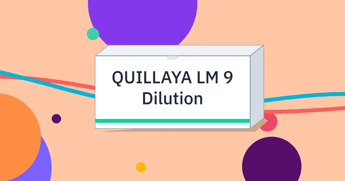 Symbolbild: Packung mit der Aufschrift QUILLAYA LM 9 Dilution (PZN 13674993) – Verfügbarkeit und Bezug in Apotheken in Frankfurt am Main