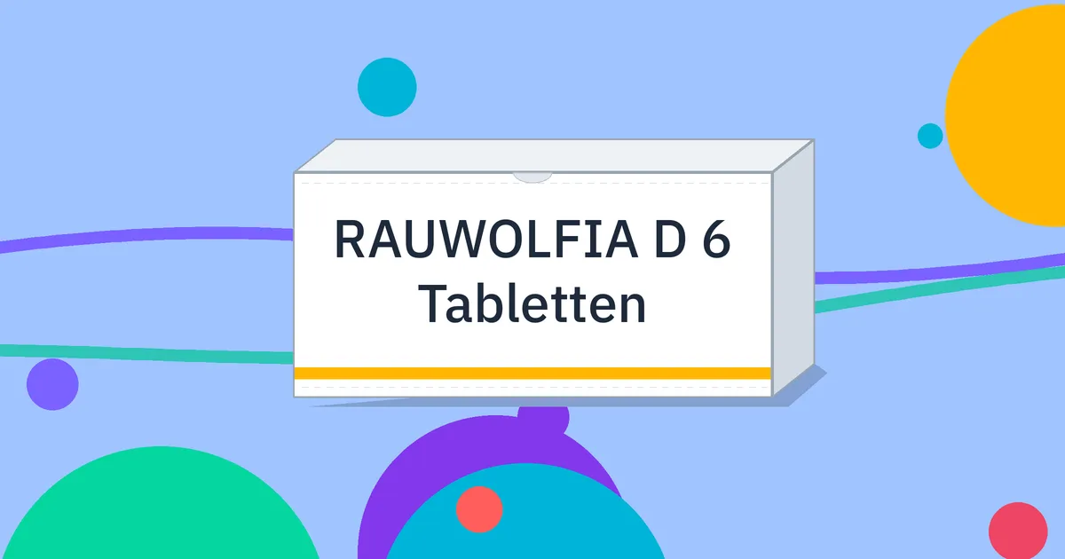 Symbolbild: Packung mit der Aufschrift RAUWOLFIA D 6 Tabletten (PZN 04234019) – Verfügbarkeit und Bezug in Apotheken in Frankfurt am Main