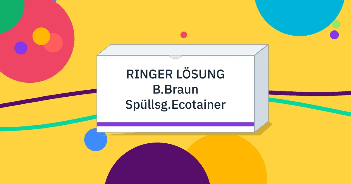 Symbolbild: Packung mit der Aufschrift RINGER LÖSUNG B.Braun Spüllsg.Ecotainer (PZN 06062628) – Verfügbarkeit und Bezug in Apotheken in Frankfurt am Main