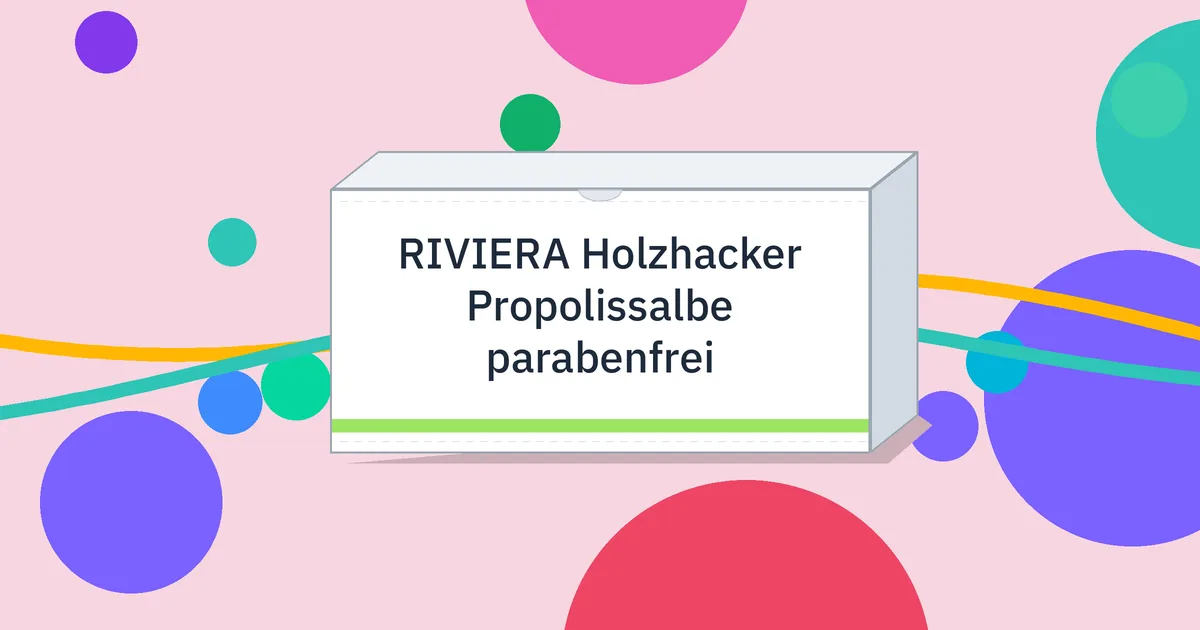 Symbolbild: Packung mit der Aufschrift RIVIERA Holzhacker Propolissalbe parabenfrei (PZN 19303298) – Verfügbarkeit und Bezug in Apotheken in Frankfurt am Main